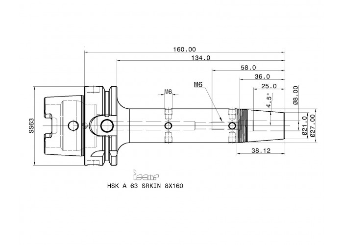 HSK A63 SRKIN8X160 - купить ISCAR.STORE