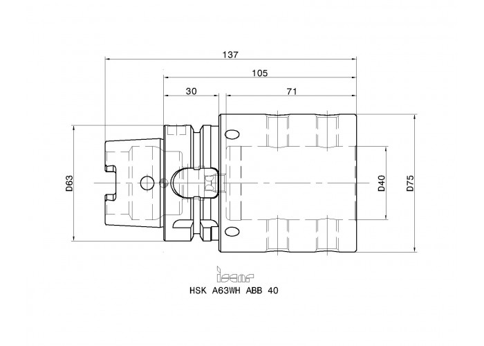 HSK A63WH ABB 40 - купить ISCAR.STORE