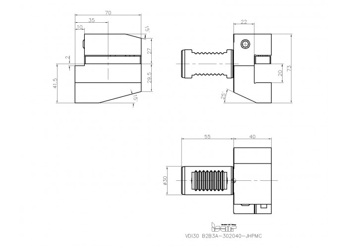 VDI30 B2B3A-302040-JHPMC - купить ISCAR.STORE