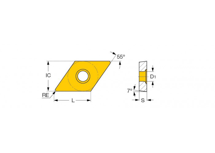 DCMT 11T302-F3P IC830 - купить ISCAR.STORE
